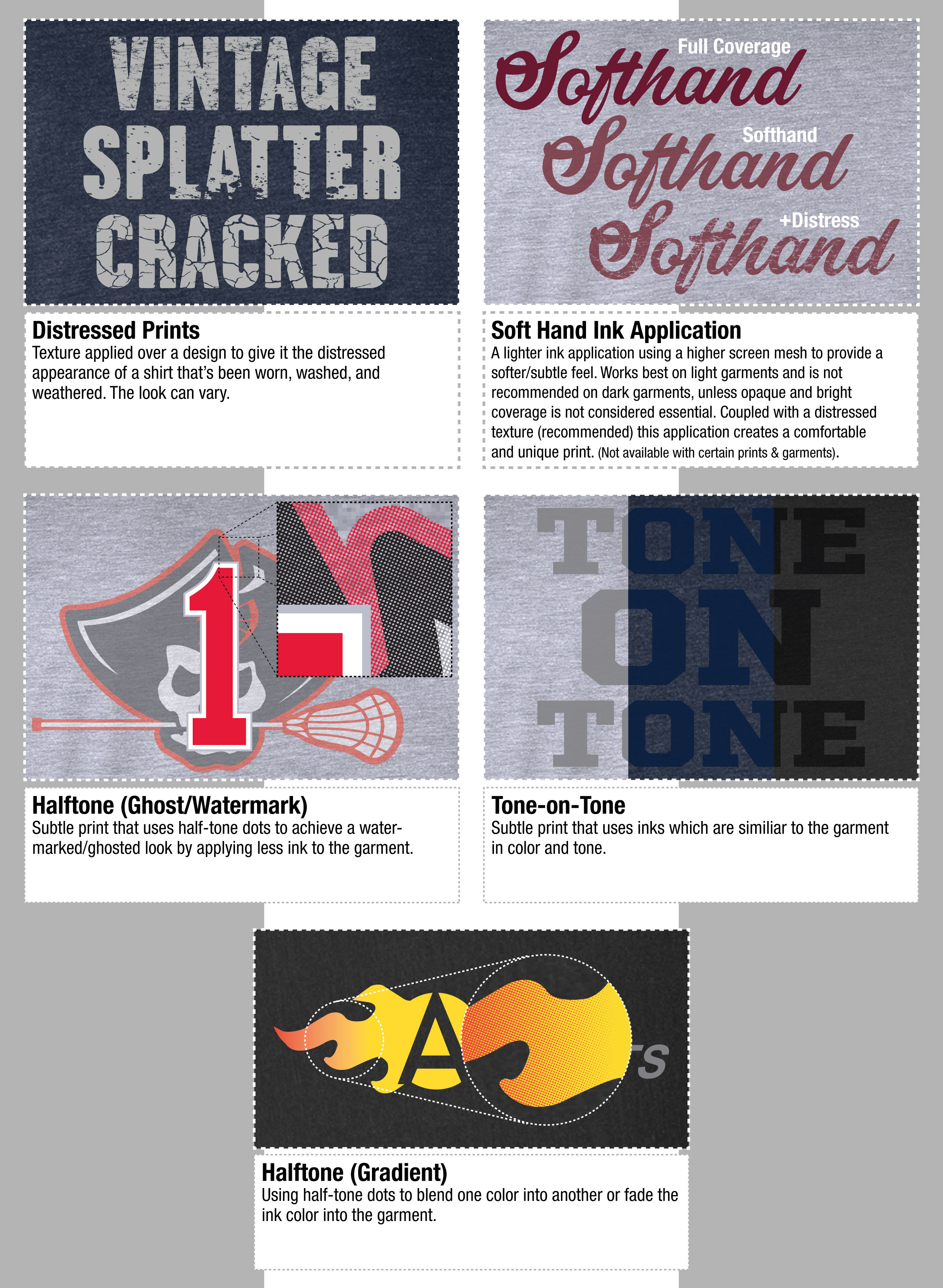 Screen Print Styles - Atlantic Sportswear